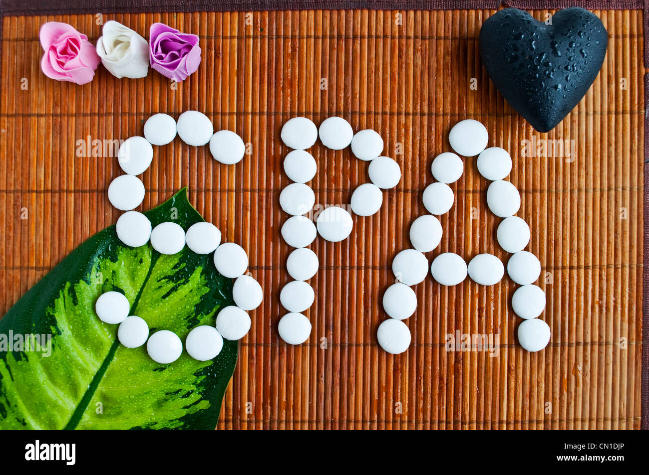 Spa word made of gemstones Stock Photo - Alamy