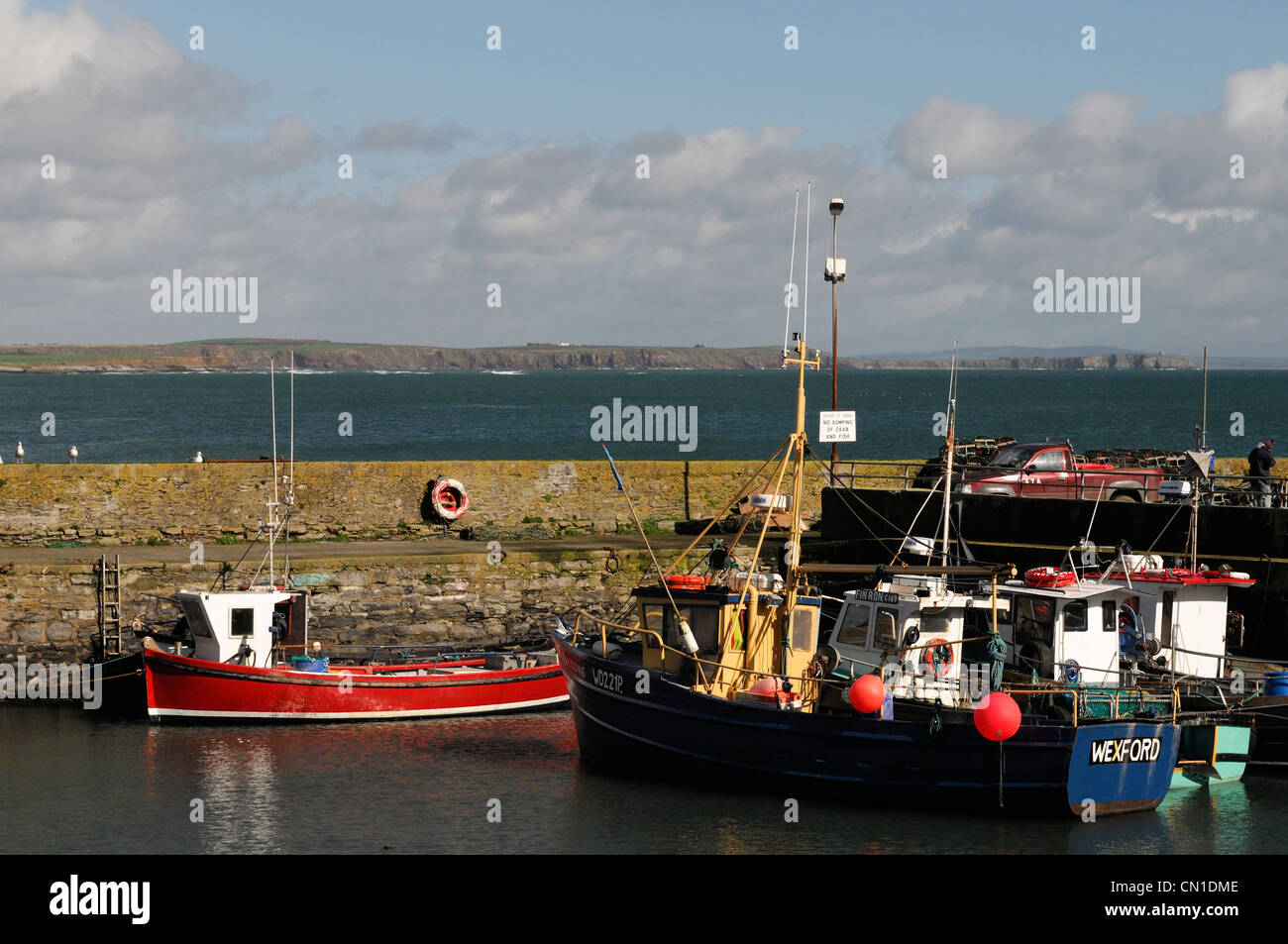 slade harbour harbor hook head wexford ireland fishing boats moor ...