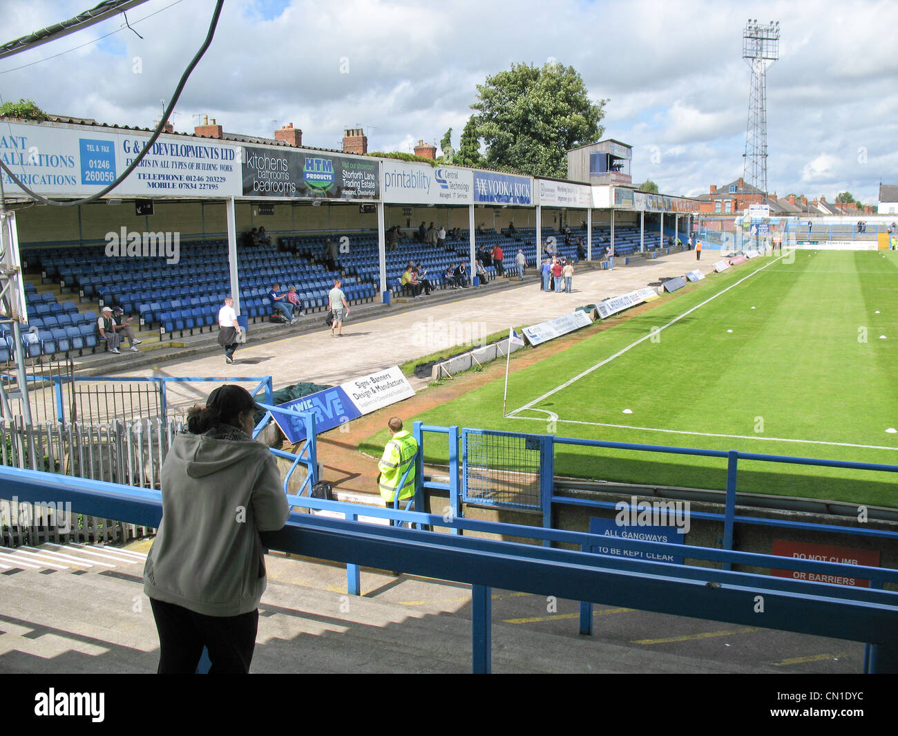 A single spectator at Chesterfield Football Club - Saltergate Stock ...