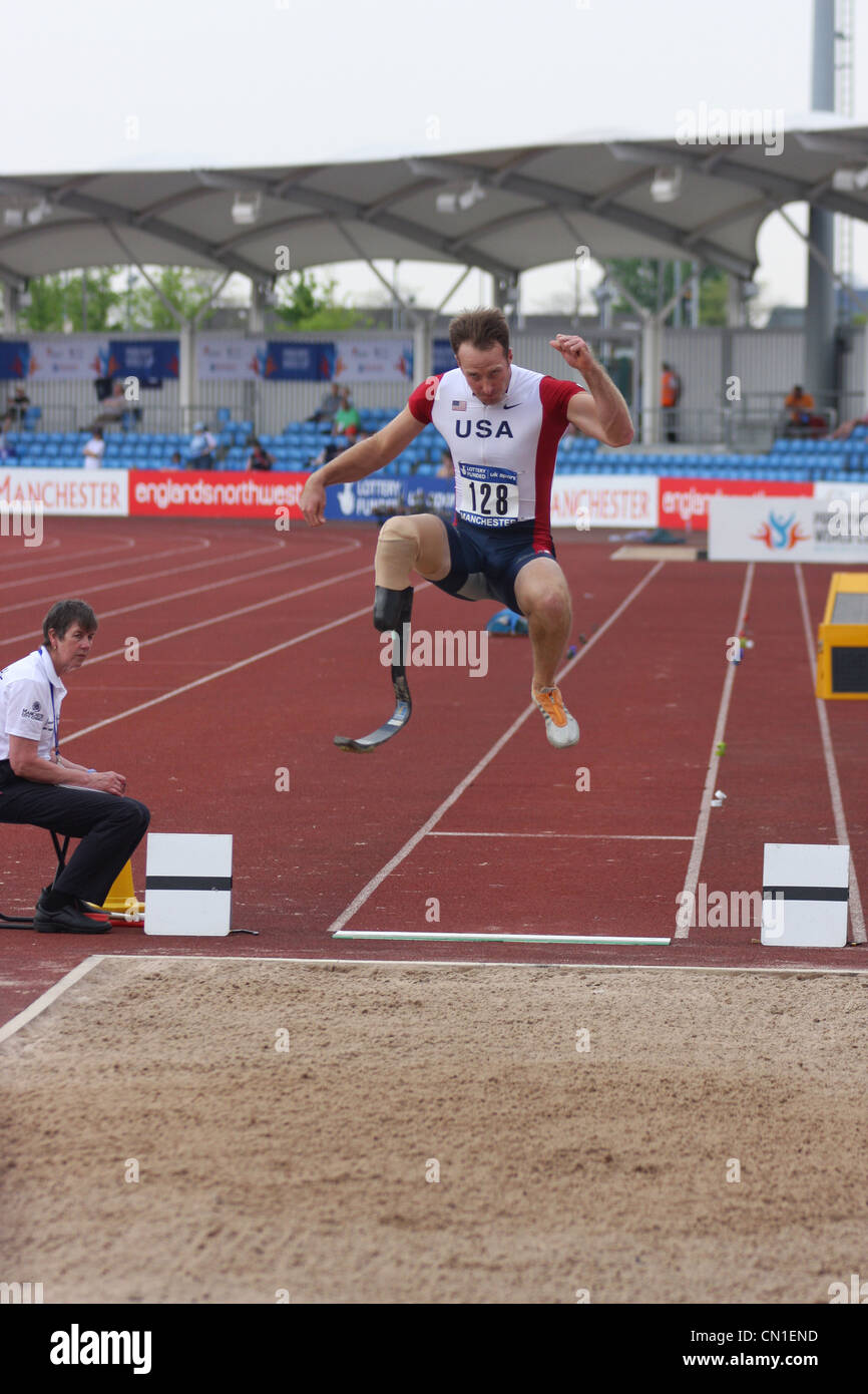 Casey TIBBS of UNITED STATES at the Paralympic world cup in Manchester ...