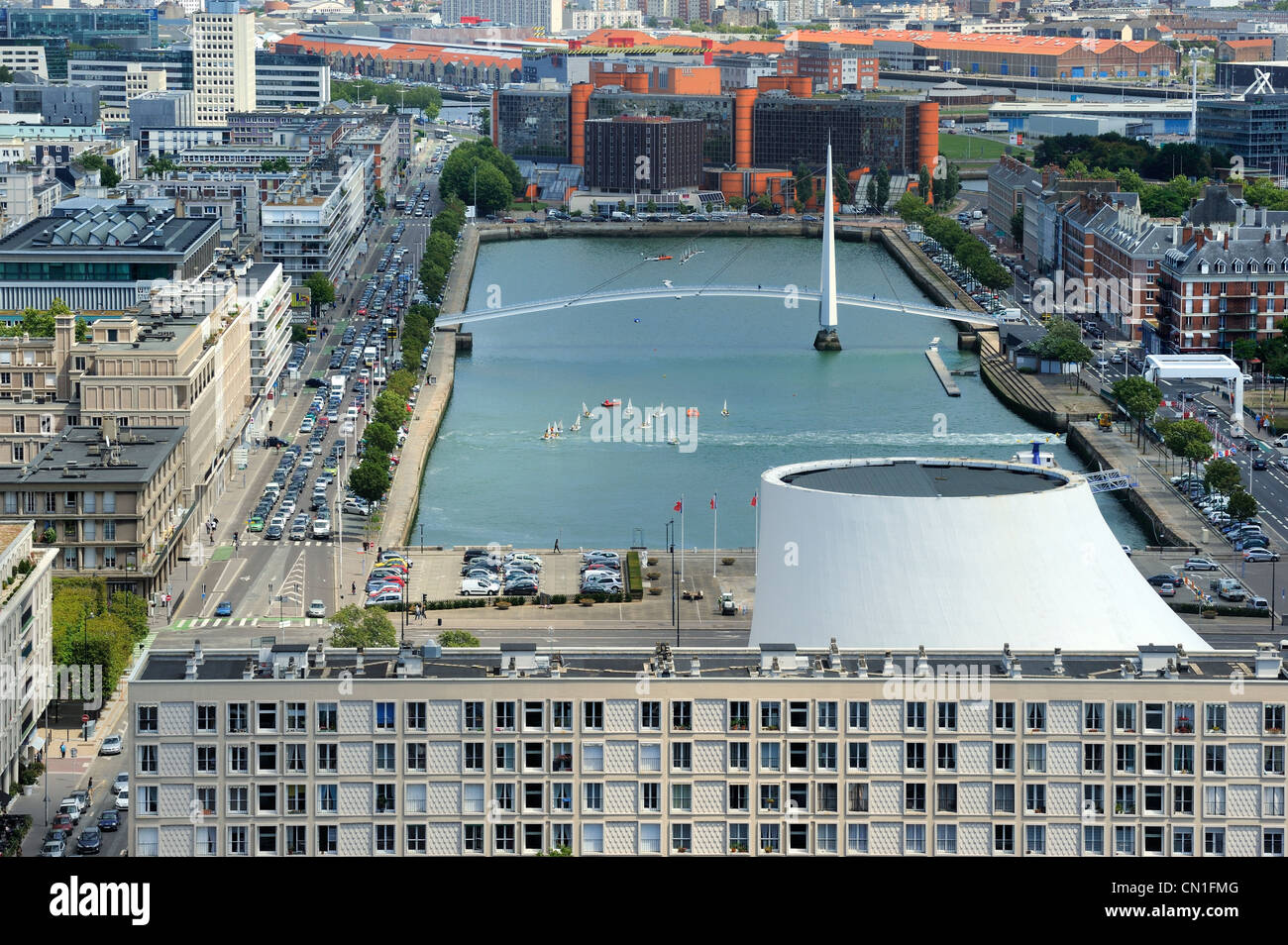 France, Seine Maritime, Le Havre, Downtown rebuilt by Auguste Perret ...
