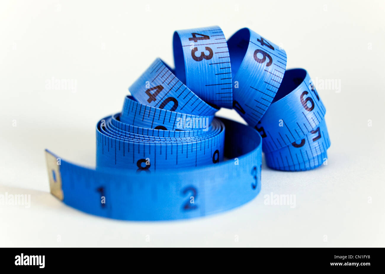 Blue measuring tape hi-res stock photography and images - Alamy