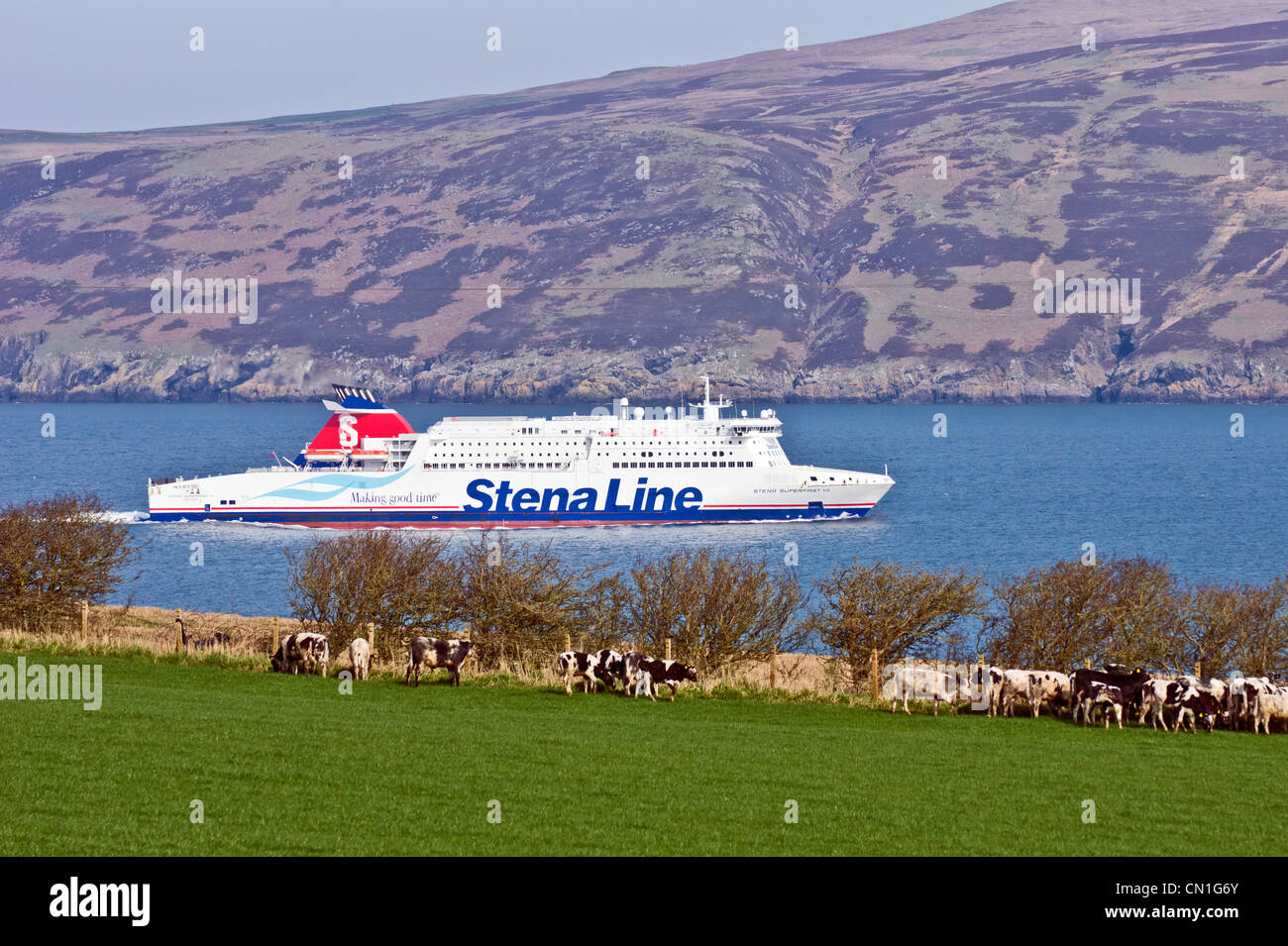 New Stena line car and passenger RoRo ferry Stena Superfast VII ...