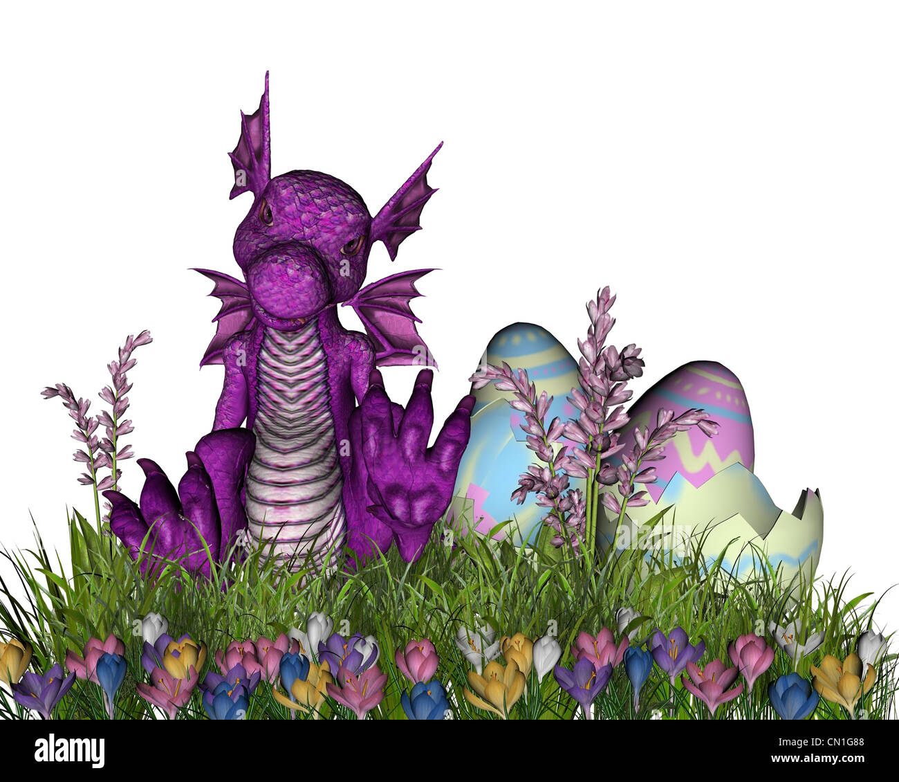 Easter Surprise Baby Dragon Stock Photo - Alamy