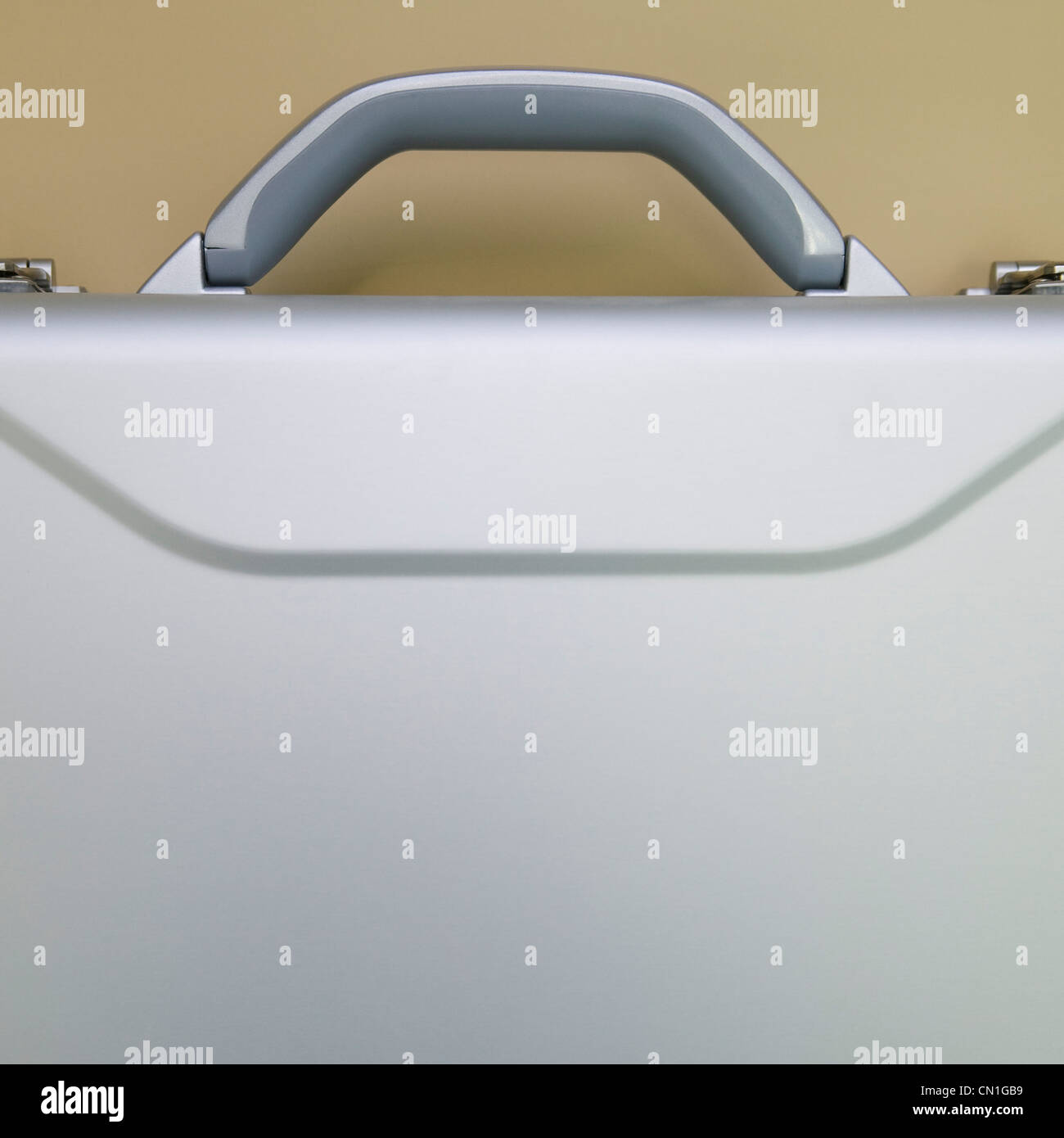 Silver Briefcase Detail Stock Photo - Alamy