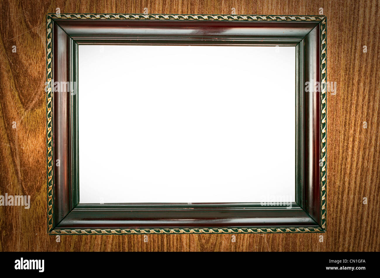 Antique wood frame on wooden background Stock Photo - Alamy