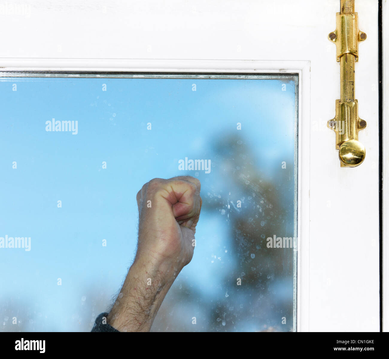 Knock fist glass knocking hi-res stock photography and images - Alamy