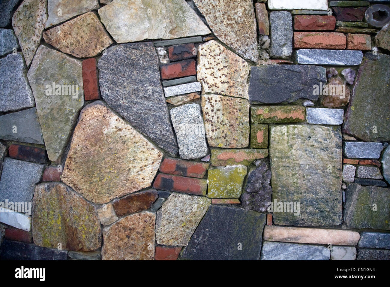 Stone Mosaic Wall Stock Photo - Alamy