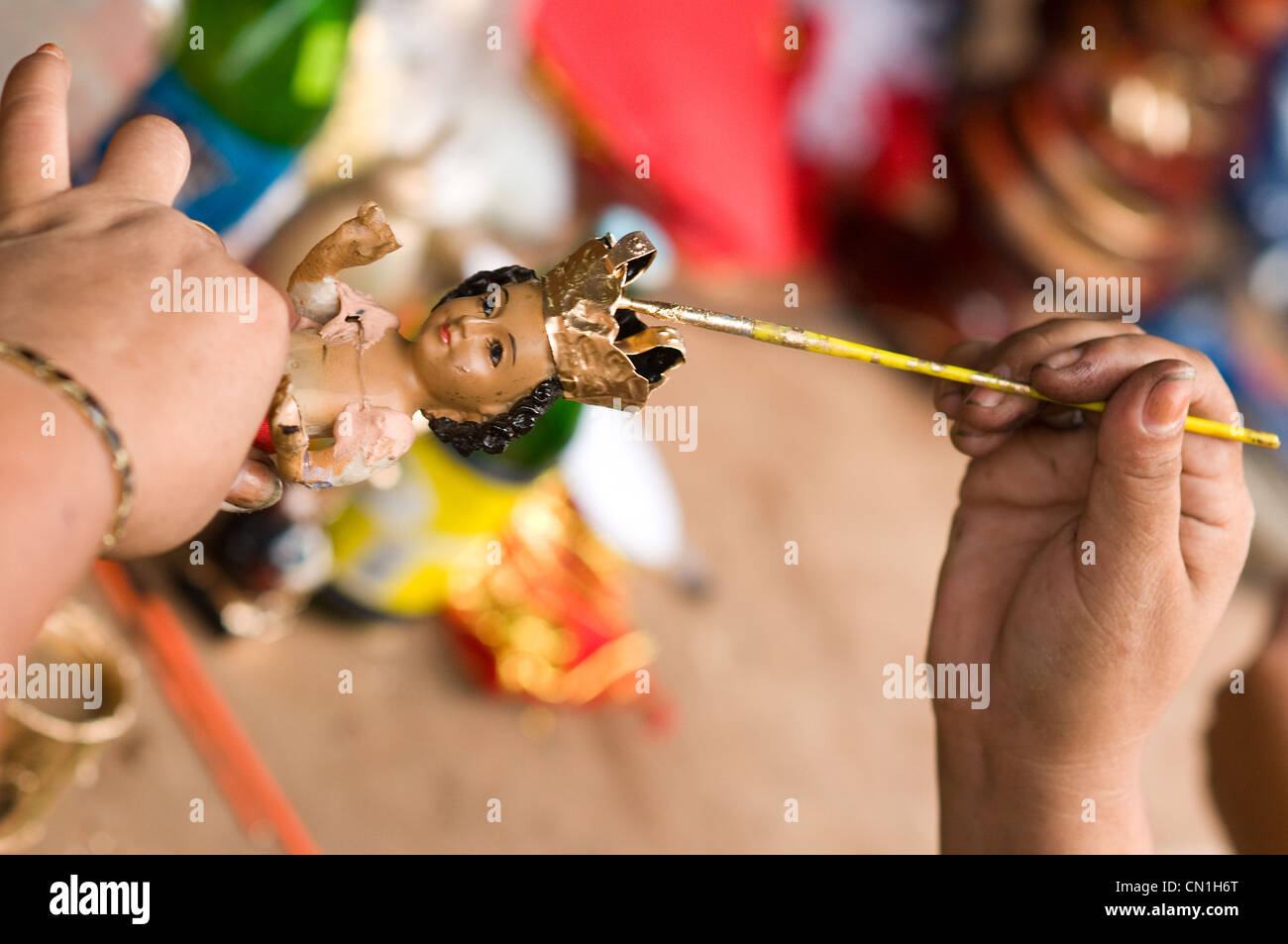 Santo Nino figures being made downtown cebu philippines Stock Photo - Alamy