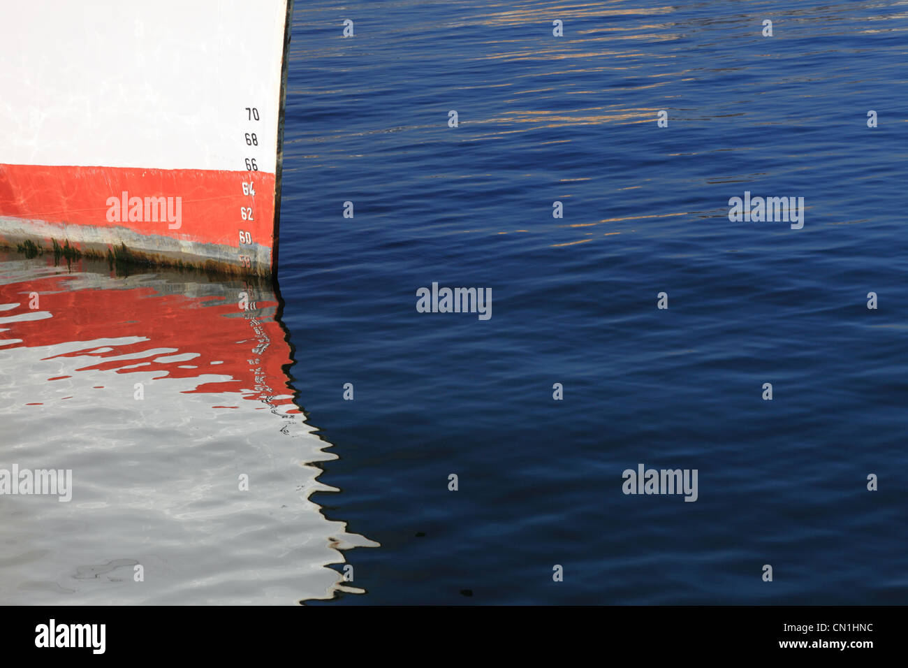 Numbers of ships depth gauge blue sea Stock Photo - Alamy