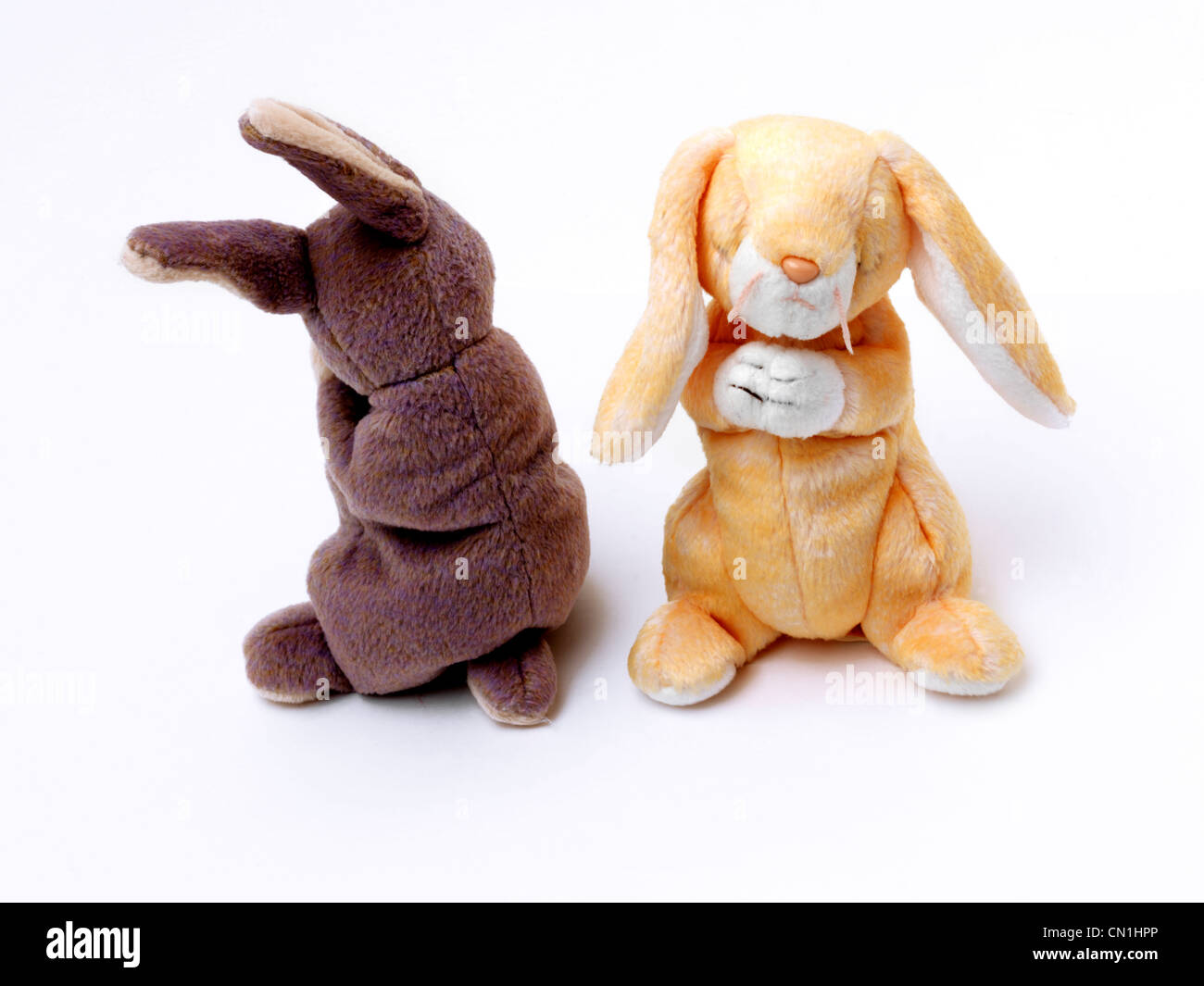 Soft Cuddly Toys Rabbits Stock Photo - Alamy