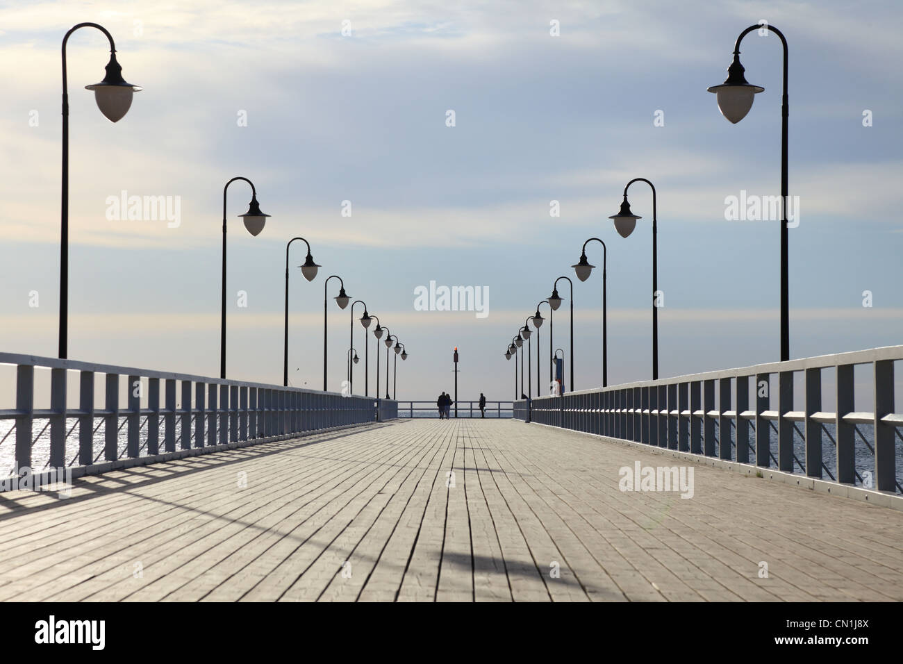 Pier in morning orlowo hi-res stock photography and images - Alamy
