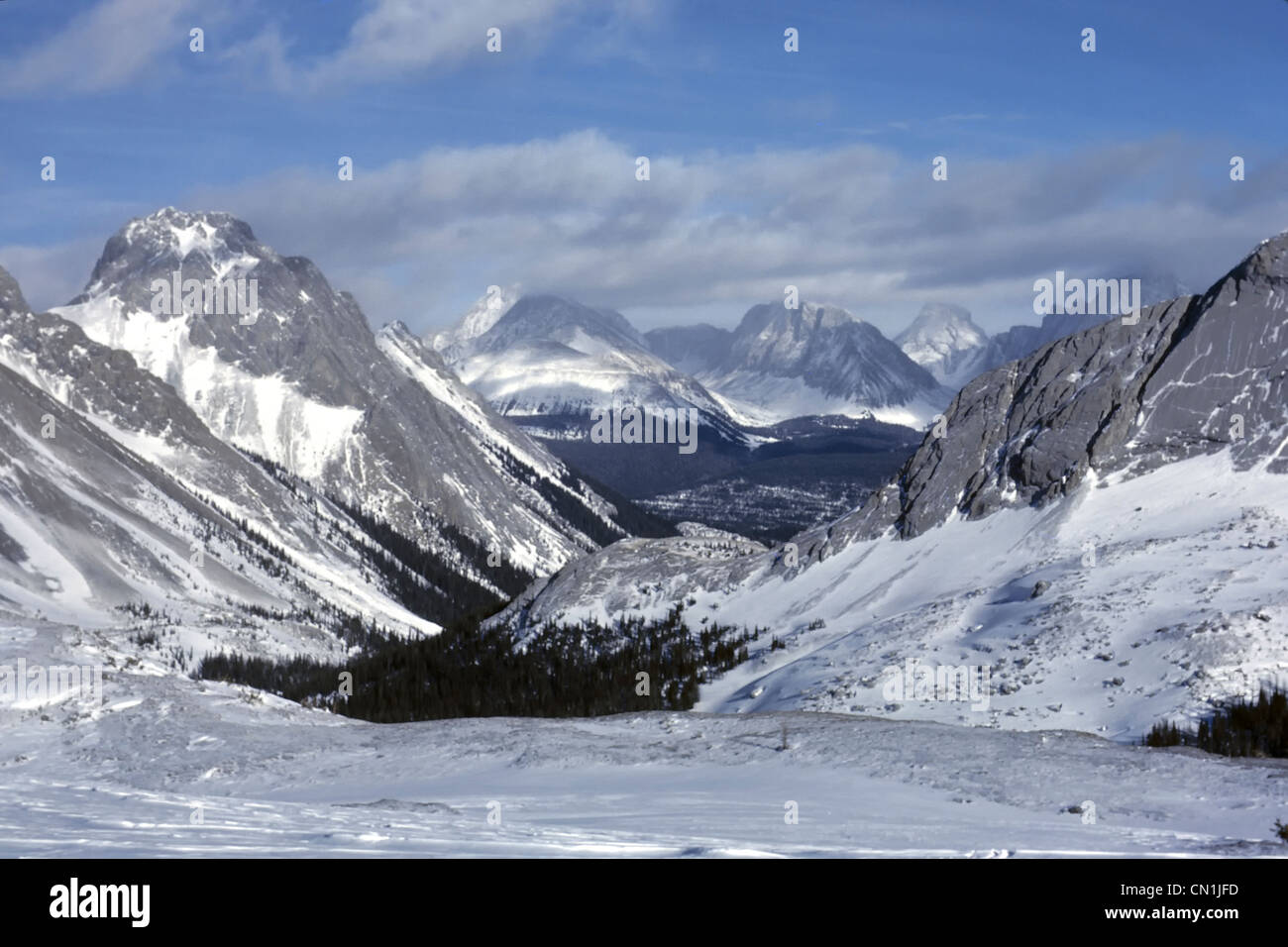 Canadian Rocky Mountain Valley Stock Photo - Alamy