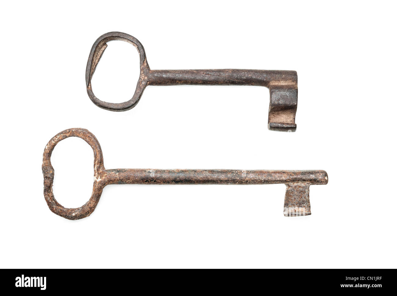 An old rusty key isolated on white background Stock Photo - Alamy