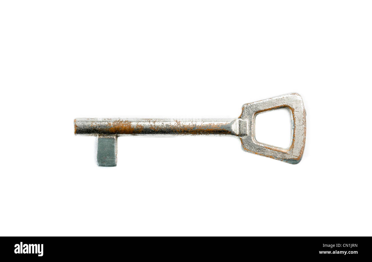 An old rusty key isolated on white background Stock Photo - Alamy