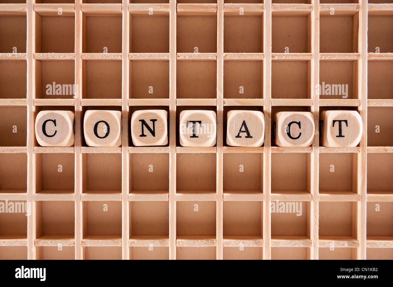 Contact word construction with letter blocks / cubes and a shallow ...