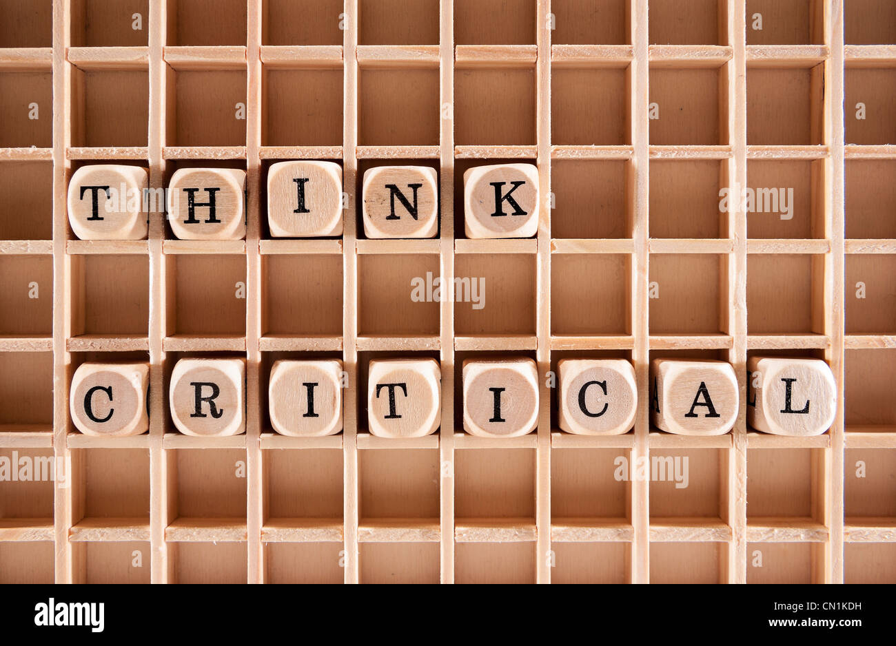 Think critical word construction with letter blocks / cubes and a ...