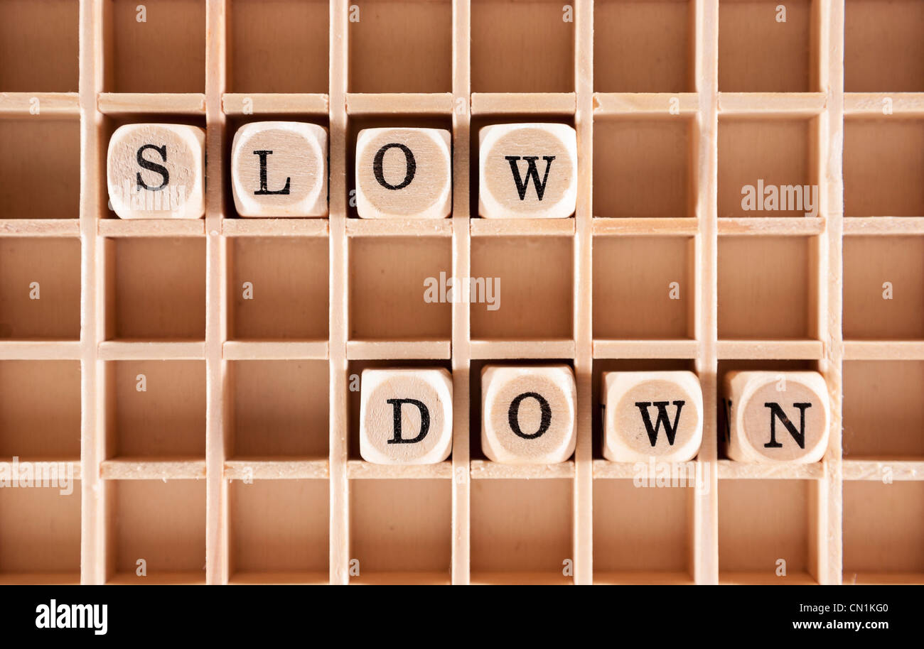 Slow down words construction with letter blocks / cubes and a shallow ...