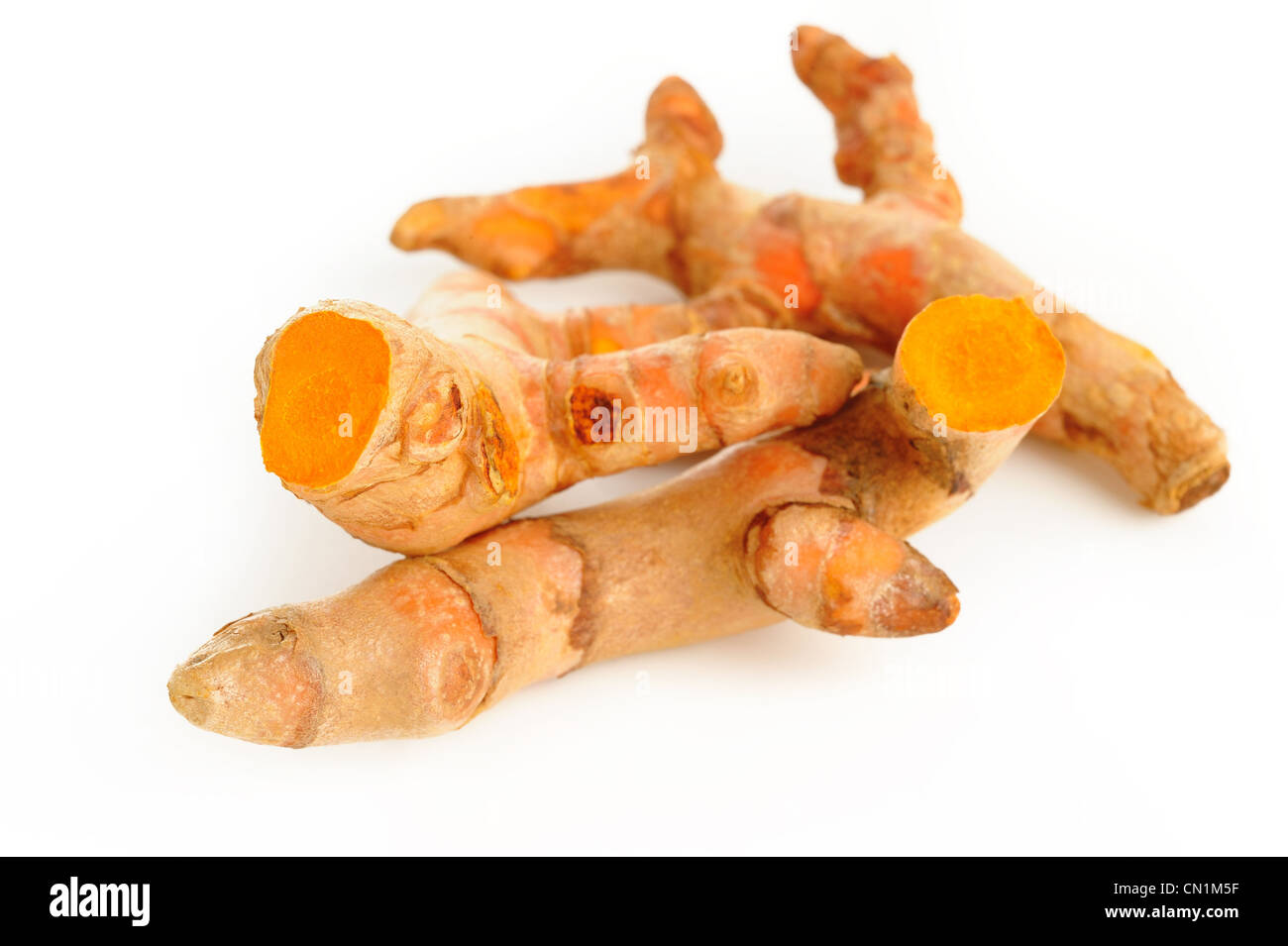 Turmeric root and turmeric powder hi-res stock photography and images ...