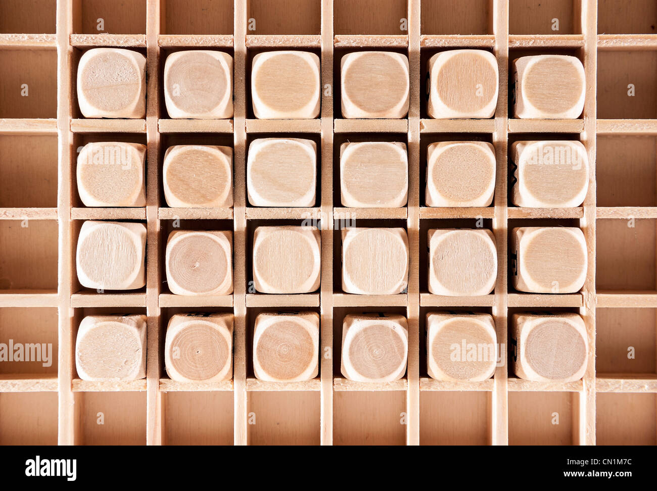 Blank letter blocks / cubes to write the desired letters Stock Photo ...