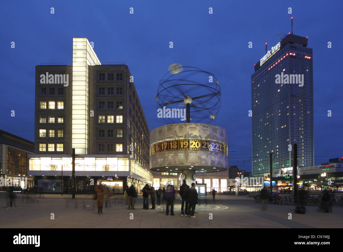 Berlin Mitte Alexander Square Place World Time Clock Stock Photo - Alamy