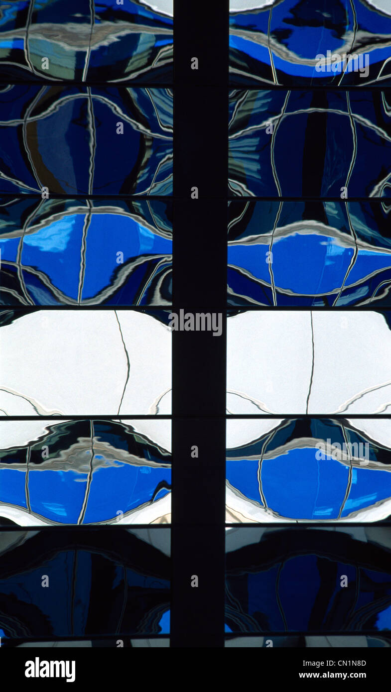 Building Reflection Abu Dhabi Road Dubai UAE Stock Photo - Alamy