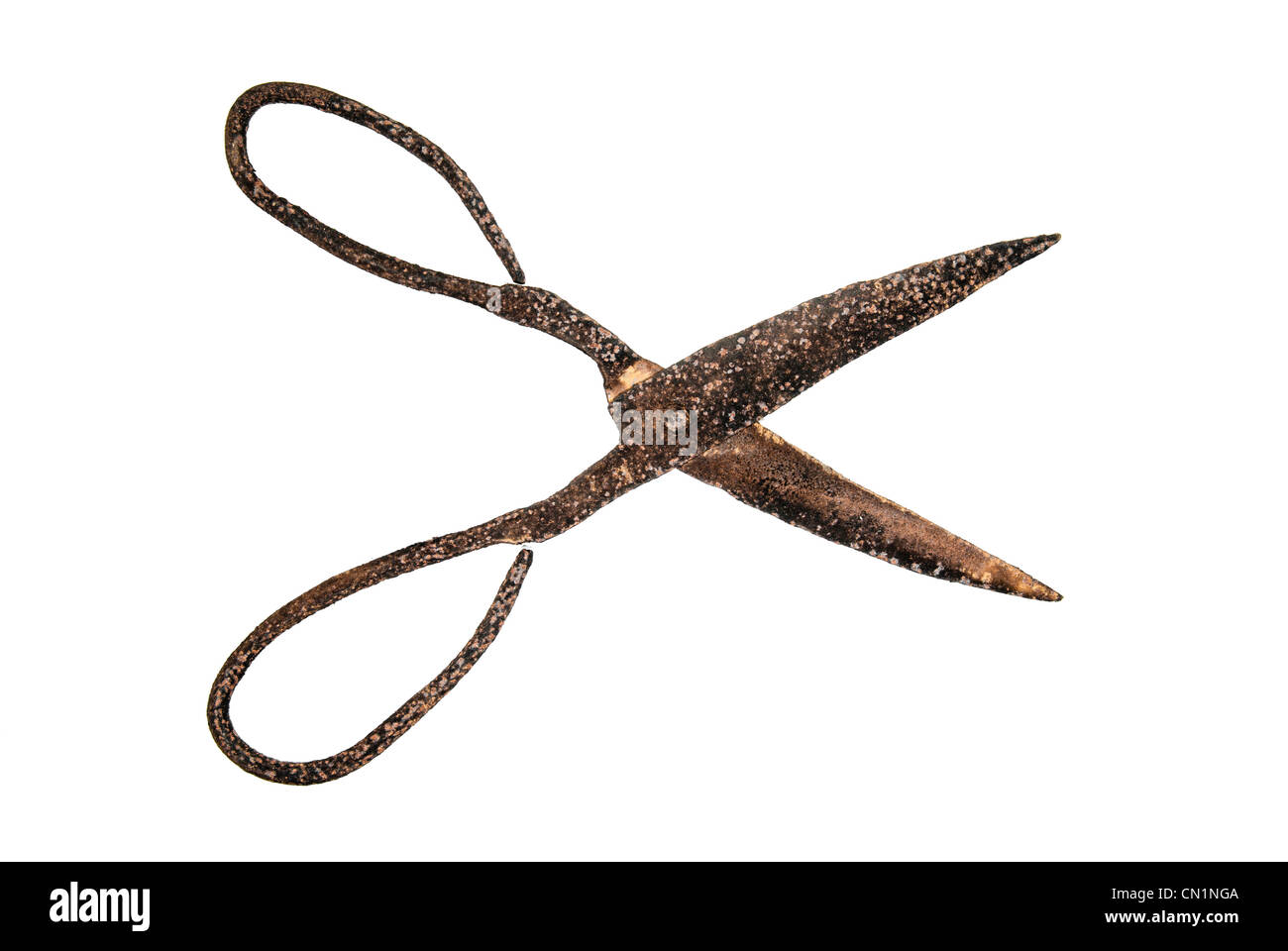 A pair of very old and rusty scissors on a white background Stock Photo ...