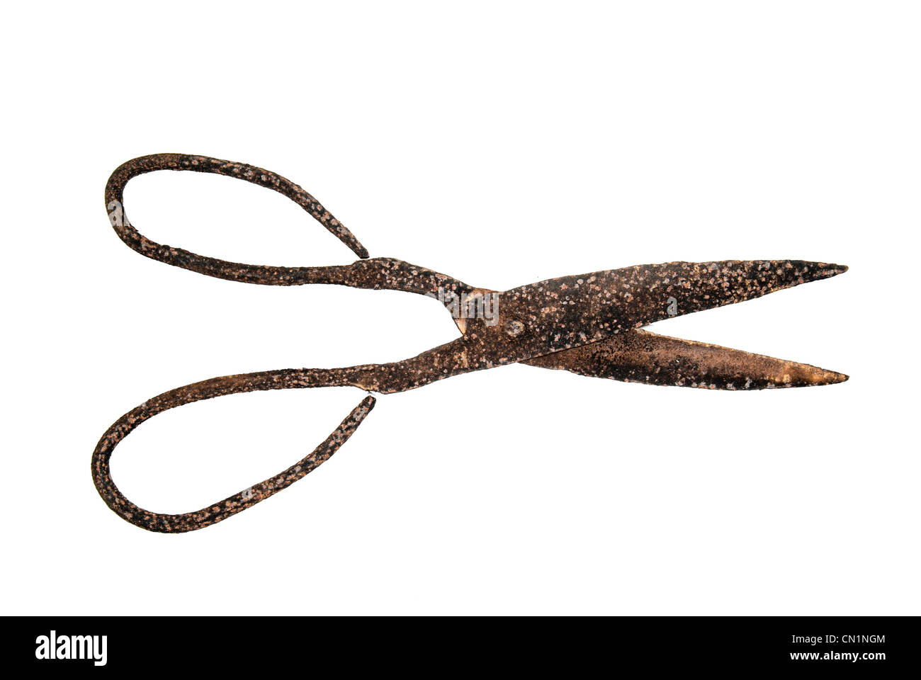 A pair of very old and rusty scissors on a white background Stock Photo ...