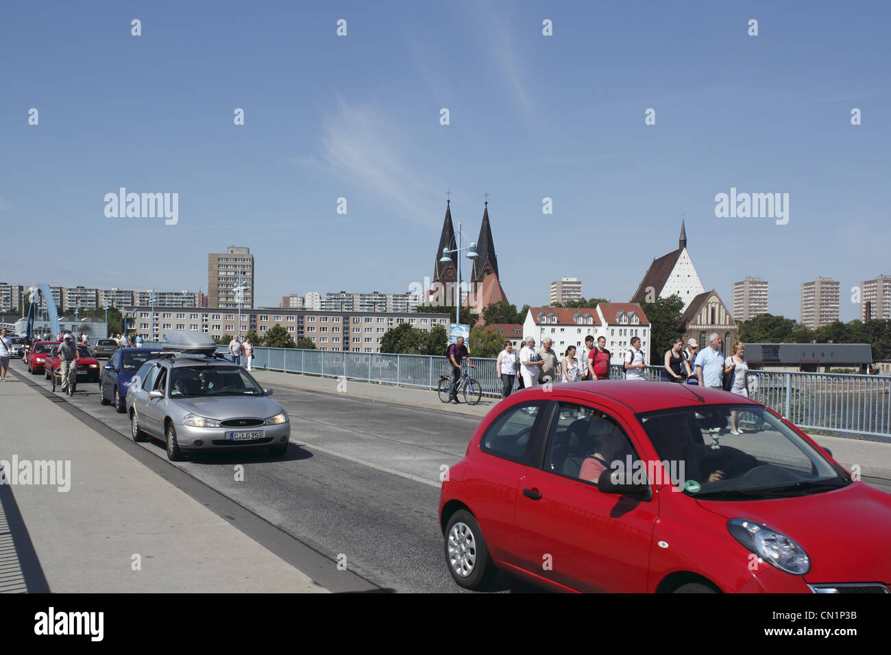 Poland Polen Slubice Bridge to Frankfurt Oder Border Stock Photo - Alamy