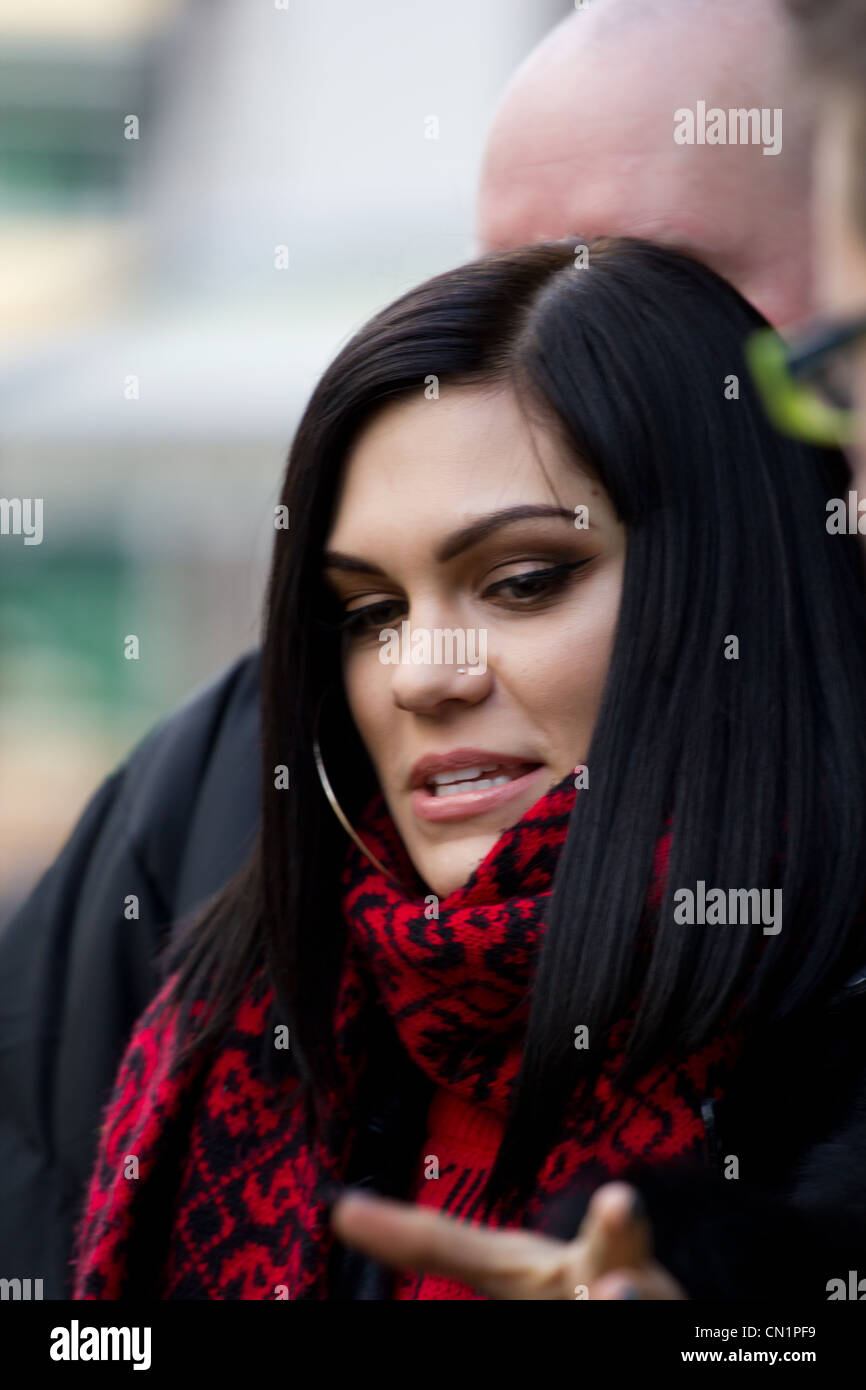 Jessie J signs autographs outside Radio1 Stock Photo - Alamy
