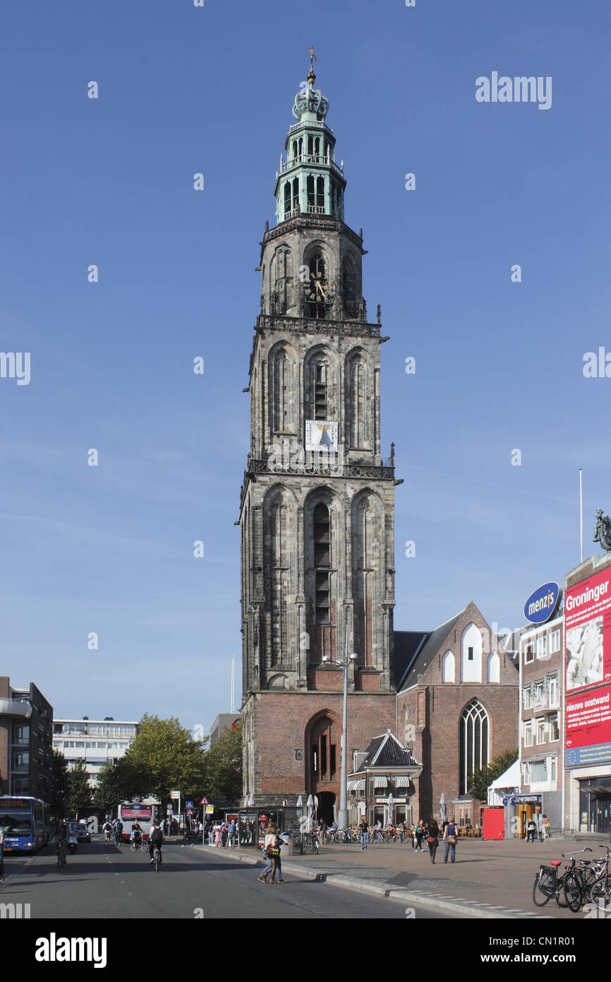 Groningen Grote Market Martini Tower Stock Photo - Alamy