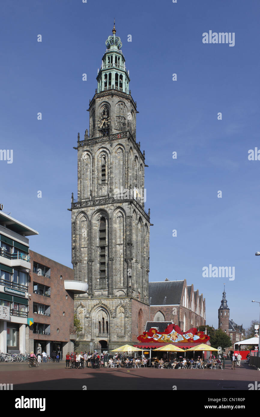 Groningen Grote Market Martini Tower Stock Photo - Alamy