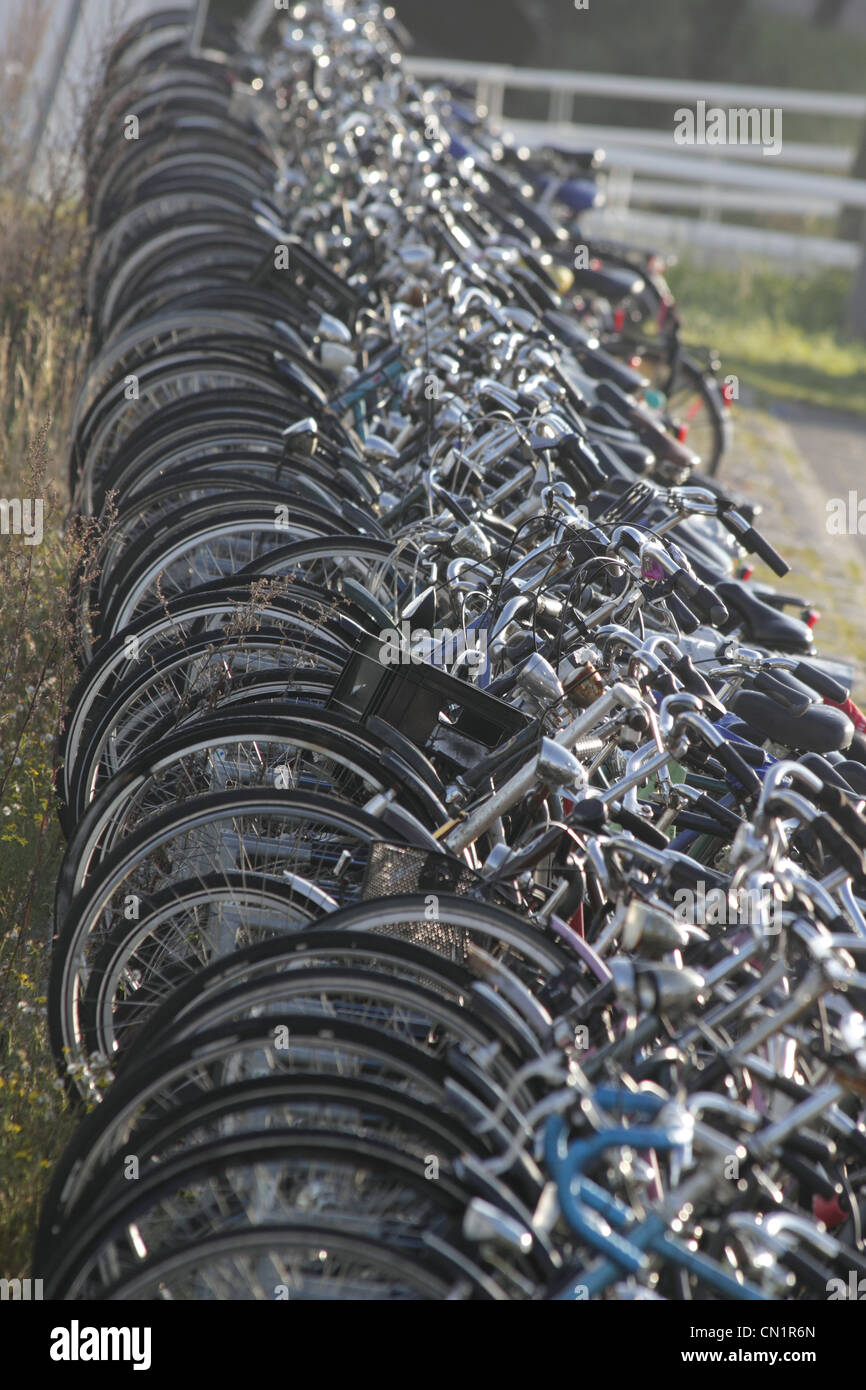 Netherlands Groningen Bikes Station Stock Photo - Alamy