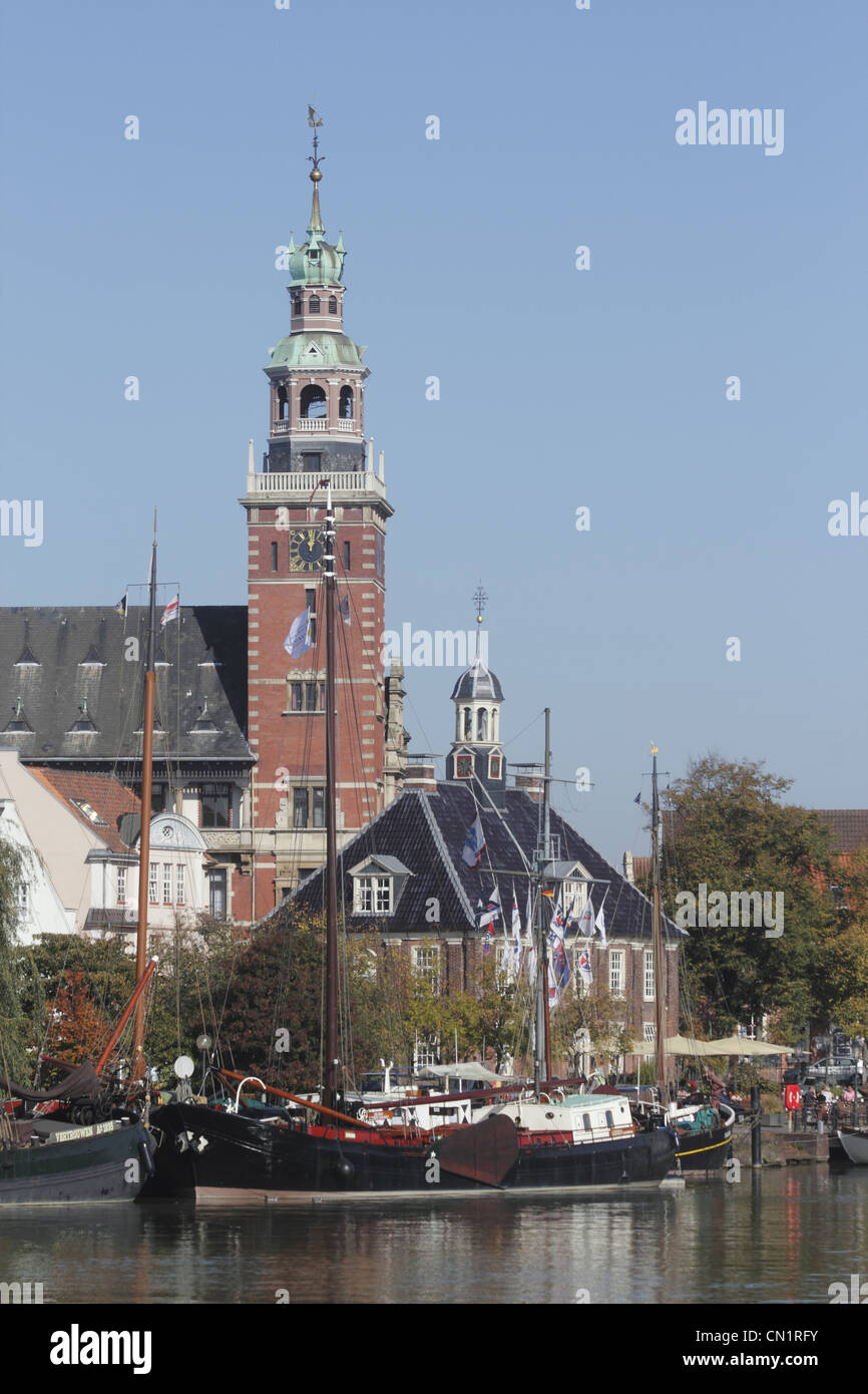 Germany Leer Town Hall Town Hall old Weigh Harbor Stock Photo - Alamy