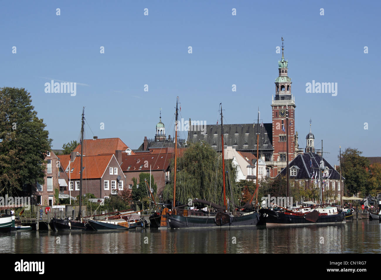 Germany Leer Town Hall Town Hall old Weigh Harbour Stock Photo - Alamy
