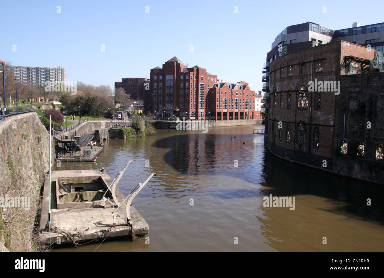 Floating Harbour by Castle Park Bristol Stock Photo - Alamy