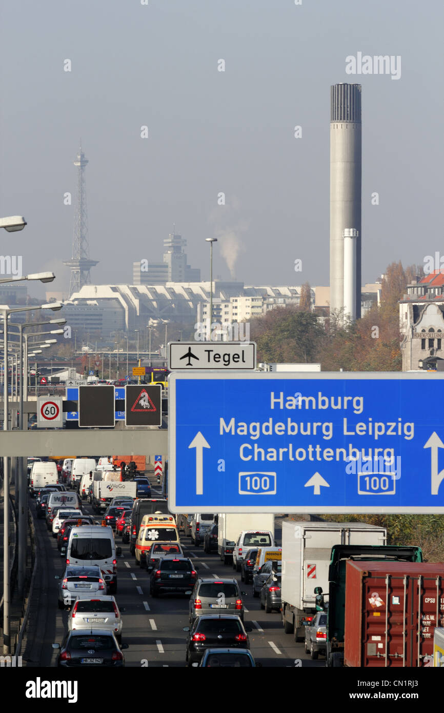 Berlin City Highway Stadtautobahn Traffic Stock Photo - Alamy