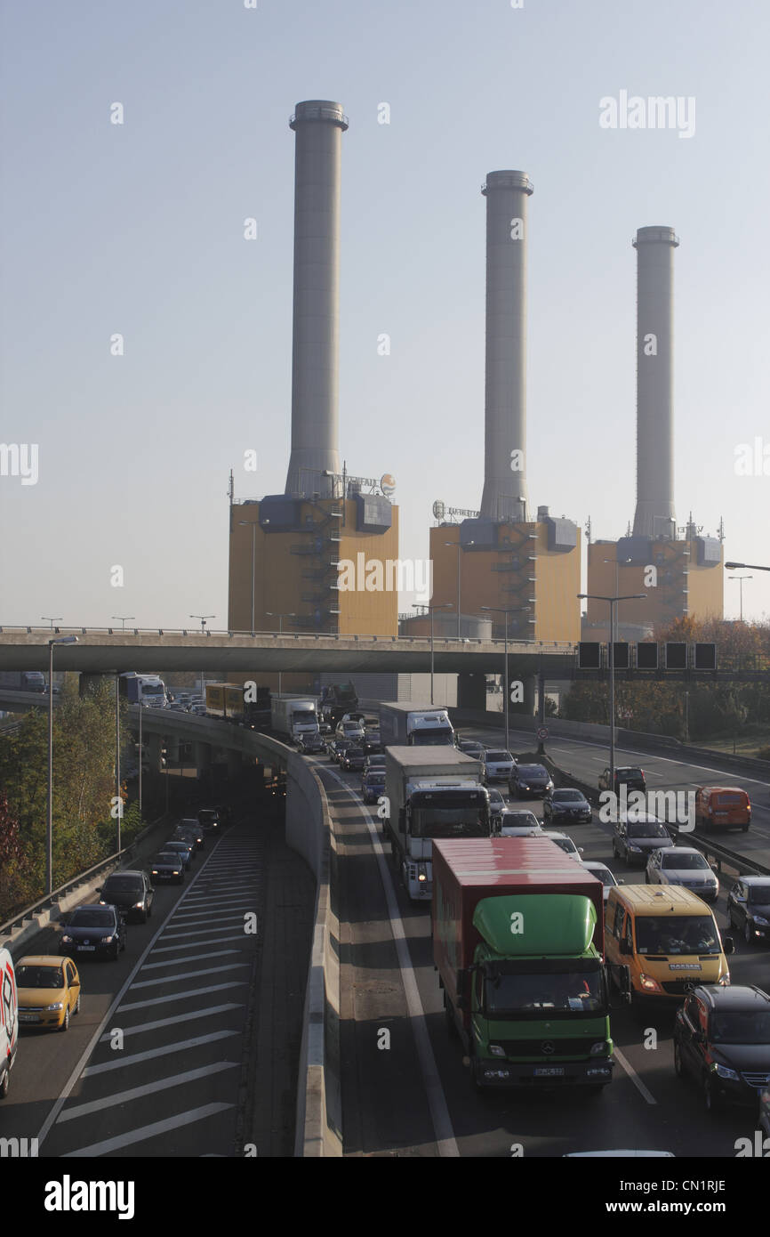 Berlin City Highway Stadtautobahn Powerhouse Traffic Stock Photo - Alamy