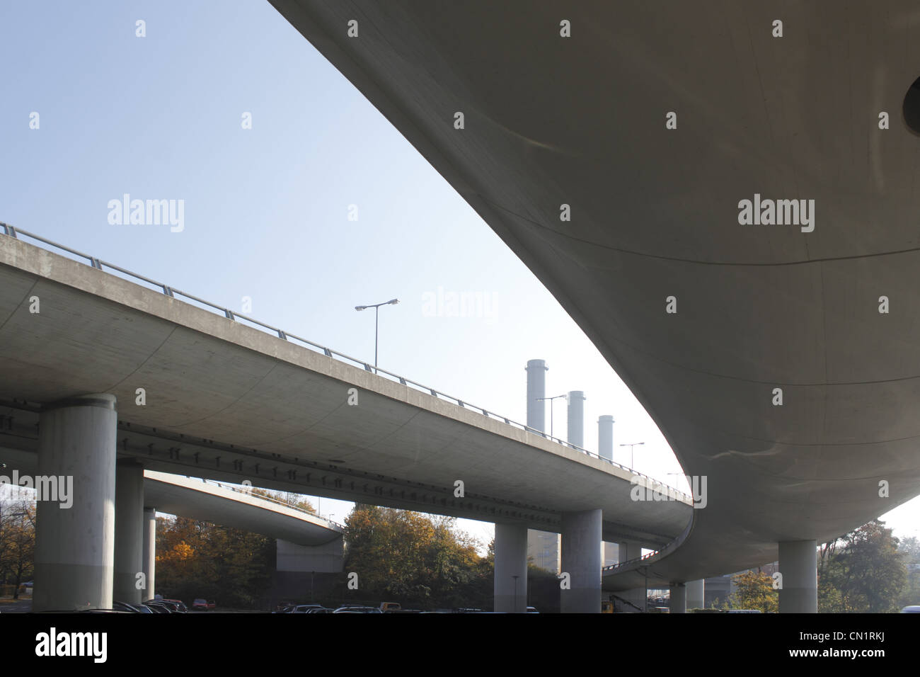 Berlin City Highway Stadtautobahn bridge Stock Photo - Alamy
