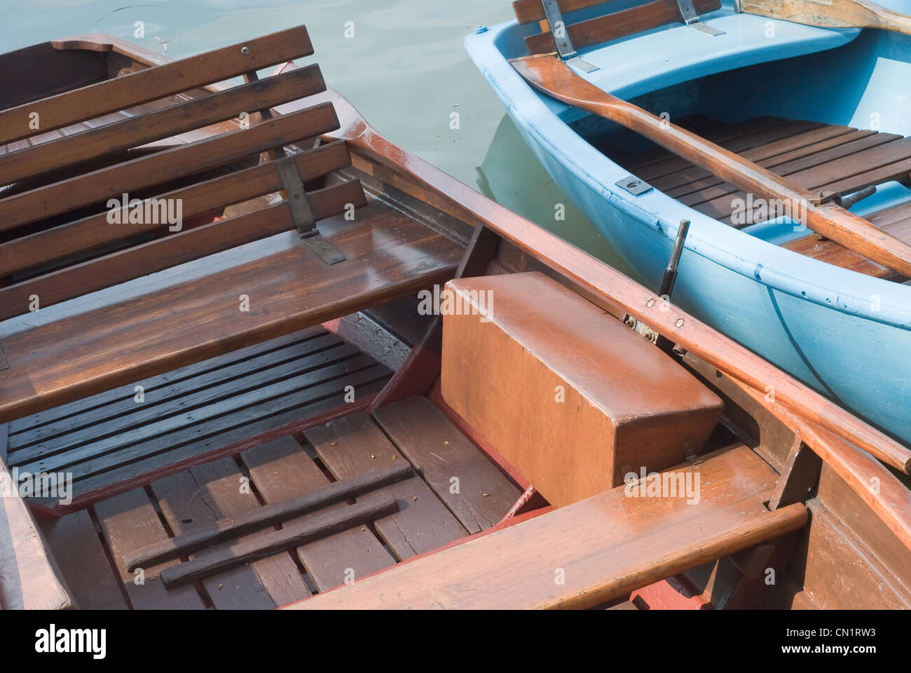 Row Boats on a Lake in Summer Stock Photo - Alamy