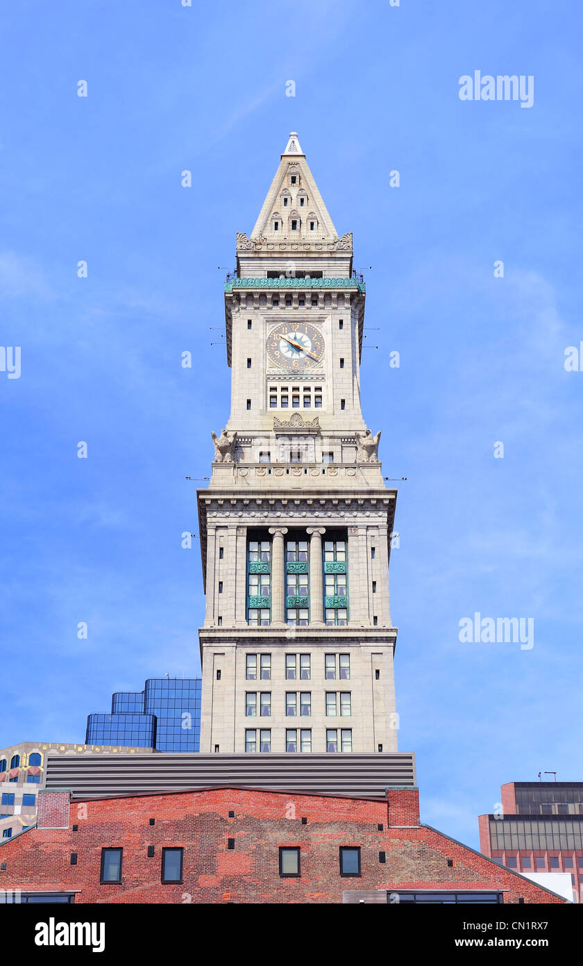 Boston Custom House Clock Tower in downtown Stock Photo - Alamy