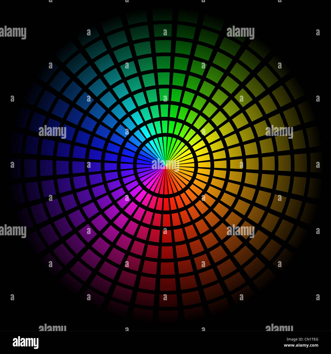 Colorful background with spectrum cell. illustration on black Stock ...