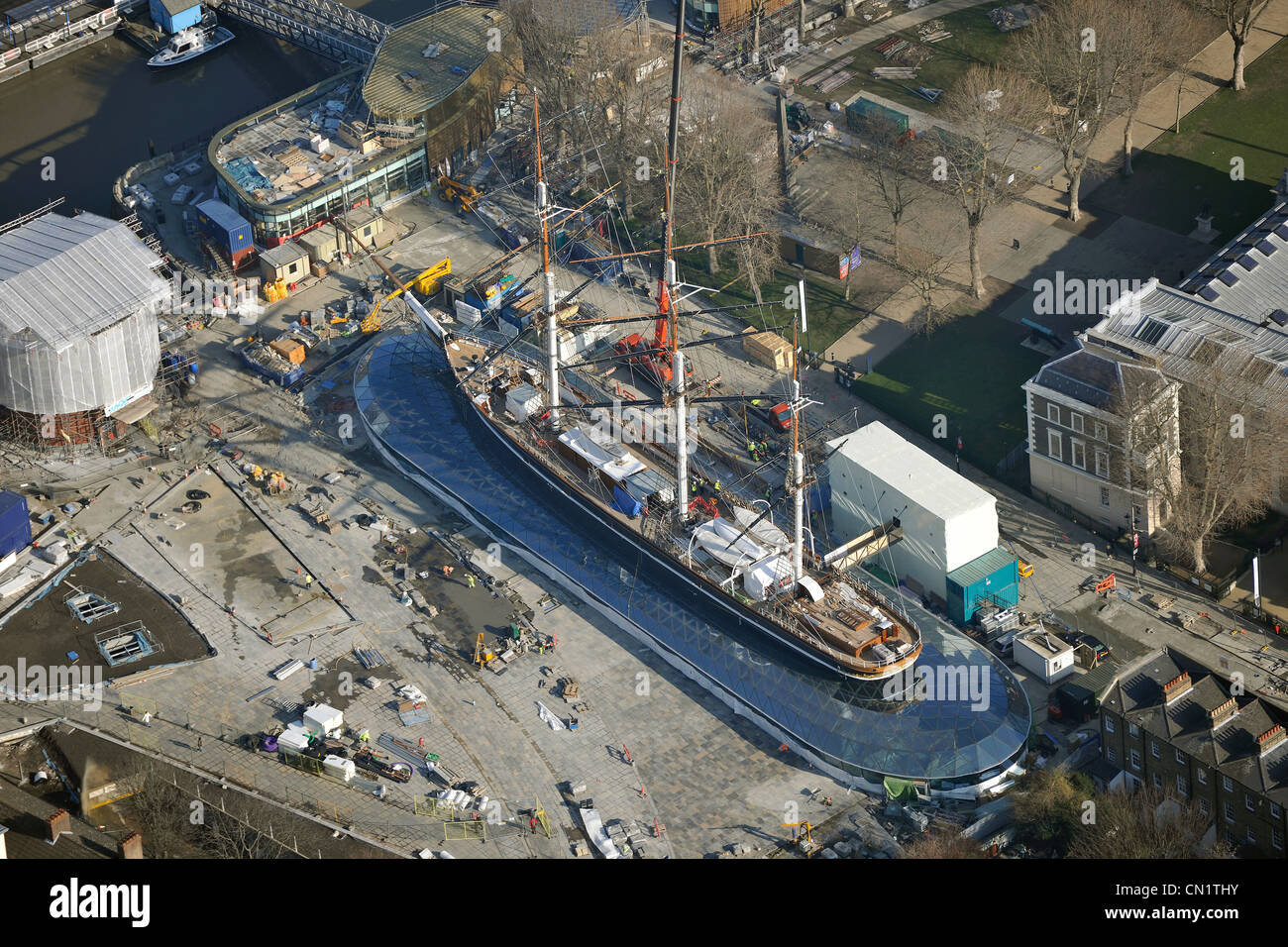 Aerial Photograph of the Cutty Sark Stock Photo - Alamy