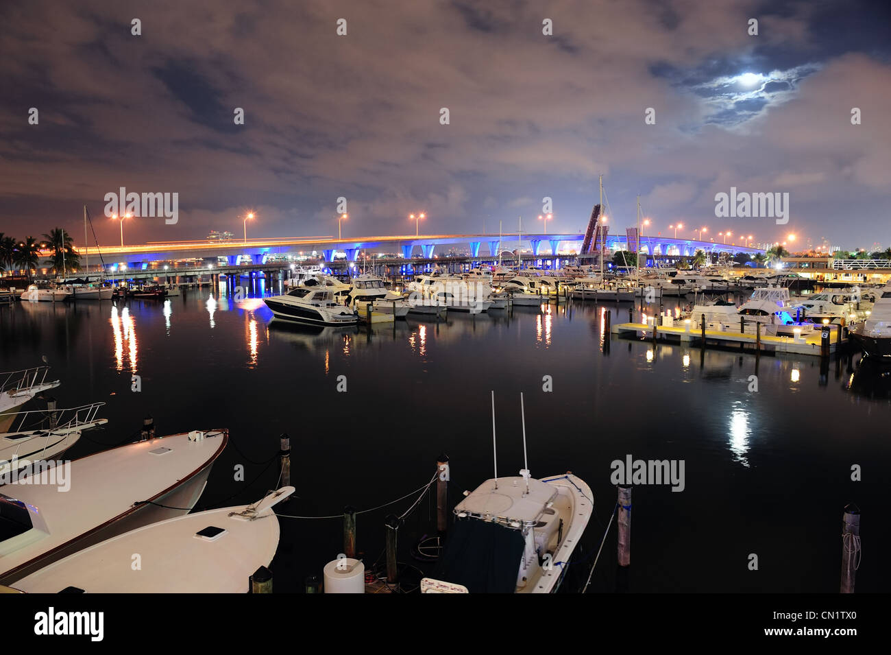 Bayside Marketplace at night Stock Photo - Alamy