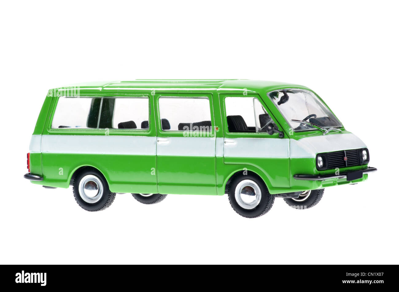 Lativia old minibus on white background Stock Photo - Alamy