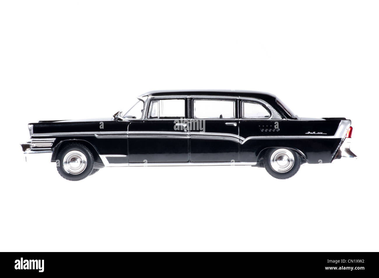 Zil car black on white background Stock Photo - Alamy