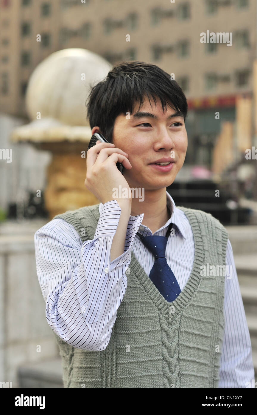 Chinese male outdoors confident hi-res stock photography and images - Alamy