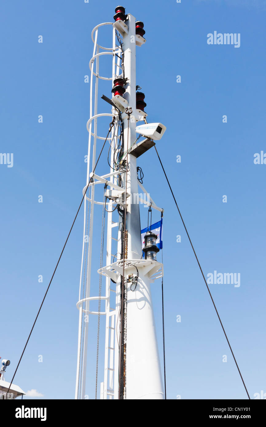 Mast on a ferry Stock Photo - Alamy