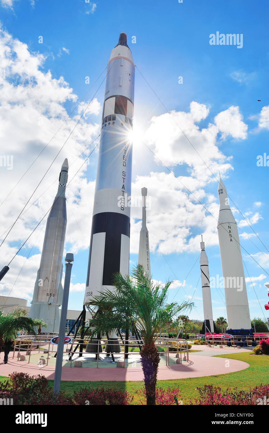 Kennedy Space Center Rocket Garden Stock Photo - Alamy