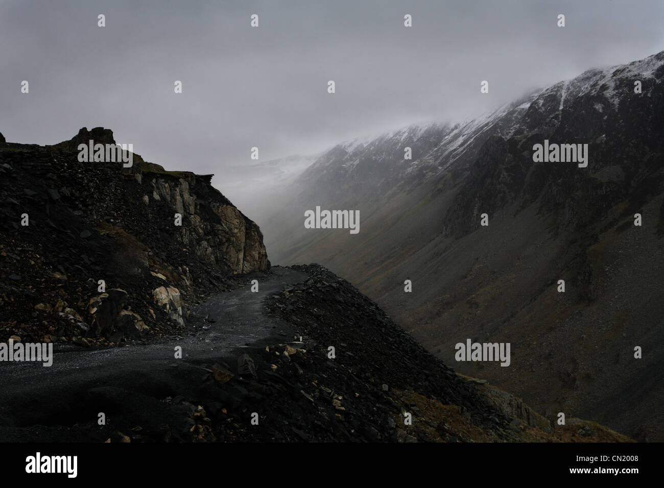 Misty mountain, Lake District, Cumbria, England, UK Stock Photo - Alamy